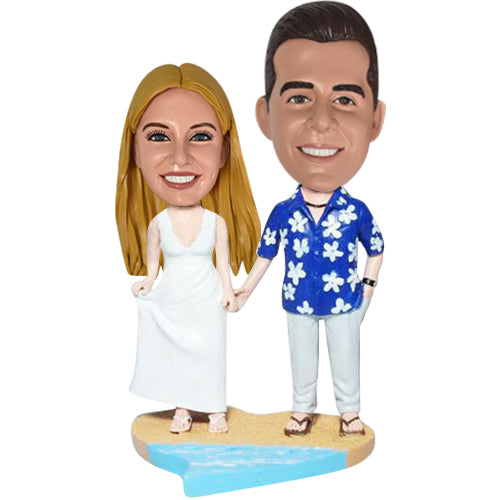 Custom Bobbleheads Beach Theme Wedding – Bobbleheadscustom.ca