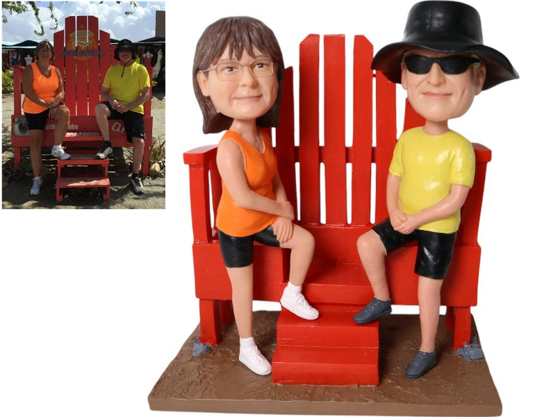 Couple Bobbleheads Custom from Photo with Big Background ...